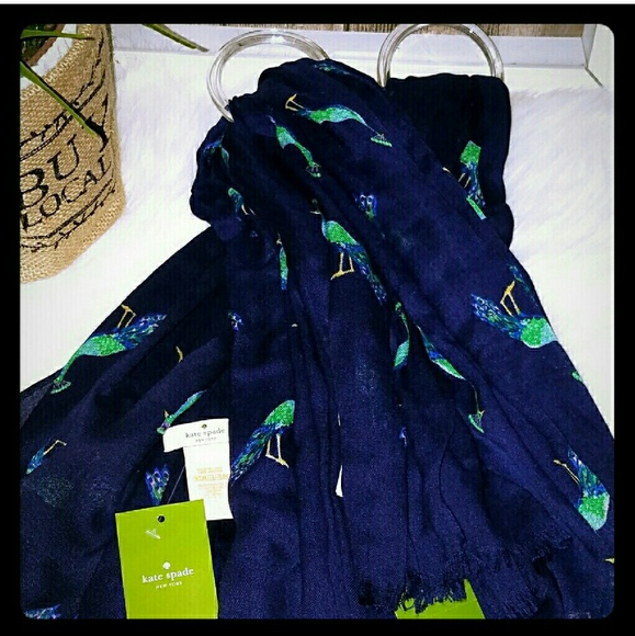 kate spade | Accessories | Kate Spade Peacock Oblong Scarf | Poshmark